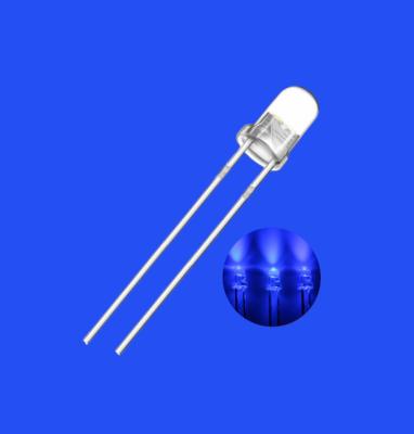 China 0.2W Illuminated 3mm 460-470nm Blue Color 8000-10000mcd Round Shape F3 LED Diode for sale