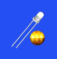 China 0.2W Illuminated 3mm 585-595nm Yellow Color 14000-16000mcd Round Shape F3 LED Diode for sale