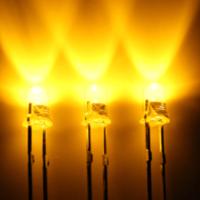 China 0.2W Illuminated 3mm 585-595nm Yellow Color 14000-16000mcd Round Shape F3 LED Diode for sale