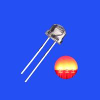 China 0.5W 5mm 620-630nm Red Color 4000mcd-5000mcd Strawhat Shape Clear Lens 120deg LED Diode for sale