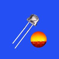 China 0.5W 5mm 600-610nm Orange Color 4000-5000mcd Strawhat Shape Transparent Lens 120deg Light Emitting Diode for sale