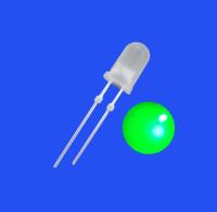 China 5mm 20deg 500nm 500nm 11000mcd Stopper Pins Diffused Lens Round Head F5 Diode for sale