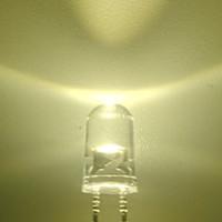 China 5mm LED Light Diode Warm White Color 2700K - 3500K 8000mcd - 10000mcd Clear Lens Round Head With Flange for sale