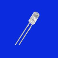 China 4mm LED 620nm - 630nm Red Color 600mcd - 1500mcd Clear Lens Flangeless Concave Shape Diode for sale