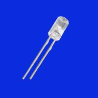 China 4mm LED 520nm - 530nm Green Color 2000mcd - 3000mcd Clear Lens Flangeless Concave Shape Diode for sale
