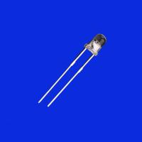 China 3mm LED 620nm - 630nm Red Color 800mcd - 1000mcd Clear Lens Round Head With Flange Light Diode for sale