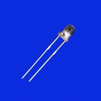 China 3mm LED 520nm - 530nm Green Color 8000mcd - 10000mcd Clear Lens Round Head With Flange Light Diode for sale