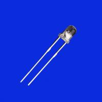 China 3mm LED 460nm - 470nm Blue Color 1000mcd - 1500mcd Clear Lens Round Head With Flange Light Diode for sale