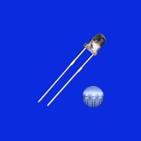 China 3mm LED 6000K - 7000K White Color 5000mcd - 6000mcd Clear Lens Round Head With Flange Light Diode for sale
