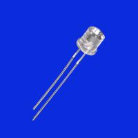 China 3mm Dip LED 620 - 630nm Red Color Emitted 200 - 400mcd Clear Flat Lens With Flange F3 LED Diode for sale