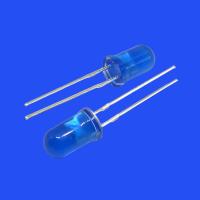 China 5mm Tinted Blue Color 460-470nm Round Head With Flange 400-600mcd 60 Deg Lamp Bead for sale