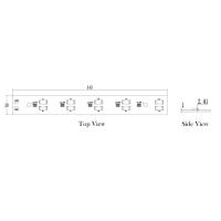 China 145*20mm 395nm 2-3W 250-400mW 120deg LED Array UVA Module For Photocuring for sale