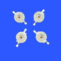 China 650nm - 660nm 2.0-2.2V Clear Convex Lens 120 Deg 3W High Power Red LED for sale
