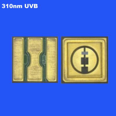 China 0.6W 310nm UVB 3535 SMD LED Chip Ceramic Sealing Clear Lens 120 Deg For Plant Growth for sale