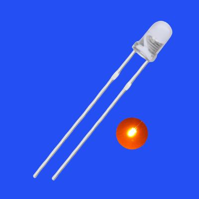 China 1.5Hz Flash LED Clear Lens 605nm Orange LED Diode 30 Deg 3mm Through Hole Blink LED Product for sale