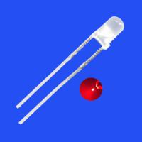 China 2.5Hz Diffused Foggy Lens 630nm Red Color LED Diode 30 Deg 3mm Through Hole Flash Blink LED for sale