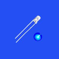 China 605nm Blue Color 3000mcd 3mm LED Diode Round Head Clear Lens 30 Deg Short Pin Dip LED for sale
