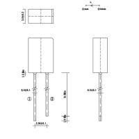 China 257 5.2x2.75x7.6mm Plastic Sealed Infrared Receiving Tube 840nm - 1100nm IR Dip LED Diode for sale