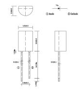 China 4.8x3.8x6.6mm Plastic Sealed IR Diode Infrared Receiving Tube 840nm - 1100nm IR Dip LED for sale