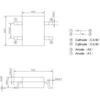 China 5x4x1.8mm IR Diode Plastic Sealed 430nm -1100nm IR SMD Receiver Tube for Photoelectric Switch for sale