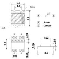 China 3.2x2.7x1.05mm IR Diode 430nm -1100nm IR SMD LED Receiver for Electronic Toys for sale