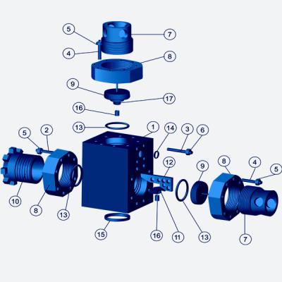 China T1300/1600 Ideco Mud Pump Fluid End Module and Accessories for sale