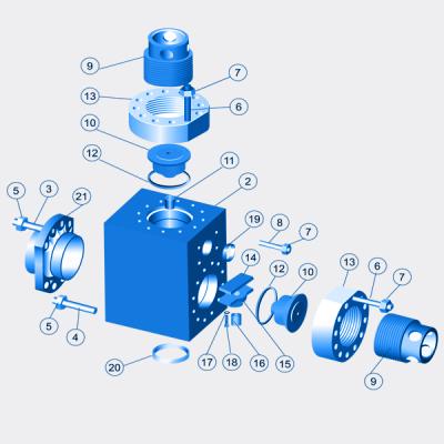 China PZ10 PZ11 Gardner Denver Mud Pump Fluid End Module and Accessories for sale