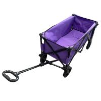 China 600D Oxford Cloth Steel Folding Wagon Cart 150kg Capacity Heavy Duty Garden Trolley for sale