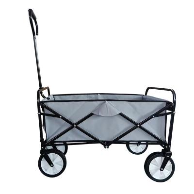 China Outdoor Garden Steel Folding Wagon Cart 150lb Load Capacity Powder Coating Telescopic Handle for sale