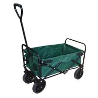 China Steel Folding Wagon Cart 150 lb Capacity Outdoor Utility Garden Trolley with Adjustable Handle for sale