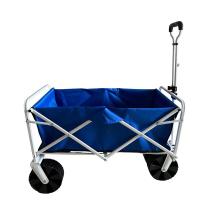 China Steel Folding Wagon Cart 150 lb Capacity Outdoor Utility Garden Trolley with Adjustable Handle for sale