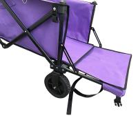 China Heavy Duty Folding Wagon Cart 220lb Capacity 600D Oxford Cloth Steel Shopping Trolley for sale