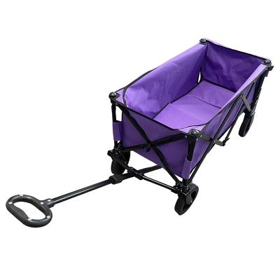 China 600D Oxford Cloth Folding Wagon Cart Heavy Duty 150lb Capacity Steel Frame Outdoor Utility Trolley for sale