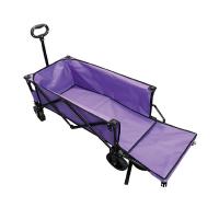 China 600D Oxford Cloth Folding Wagon Cart Heavy Duty 150lb Capacity Steel Frame Outdoor Utility Trolley for sale