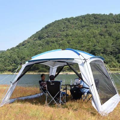 China 210D Silver Coating 6 Person Waterproof Camping Tent 2000mm 360x360x220cm for sale