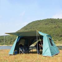 China 210D Silver Coating 6 Person Waterproof Camping Tent 2000mm 360x360x220cm for sale