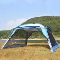 China 210D Silver Coating 6 Person Waterproof Camping Tent 2000mm 360x360x220cm for sale