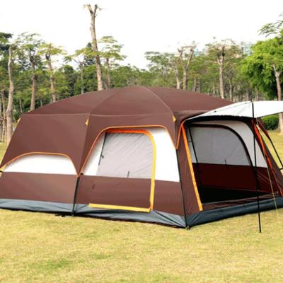 China Polyester Oxford 210D 8 Person Family Camping Tent 4 Season Waterproof Double Layer for sale