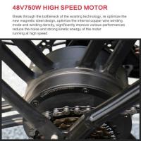 China Aluminium Alloy 21 Speed Electric Bike 48V 10.4AH Lithium Battery Double Disc Brake for sale