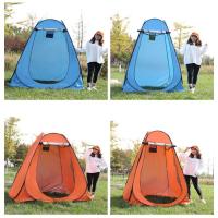China Straight Bracing Type Pop Up Camping Changing Tent Thick Silver Coated Style for sale