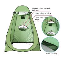 China Automatic Opening Pop Up Shower Tent Camping Polyester 190T Thick Silver Coated Style for sale