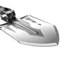 China Aluminum Alloy Folding Camping Shovel 8in Blade Straight Handle Heavy Duty Outdoor Tool for sale