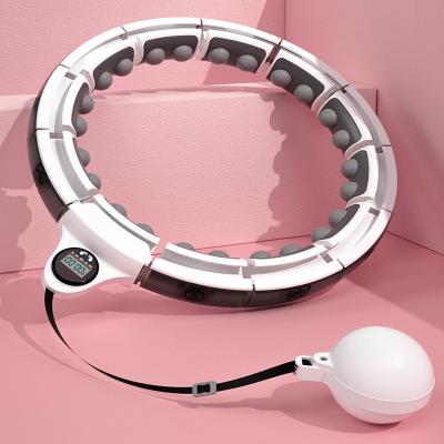 China Smart Weighted Hula Hoop 24 Sections ABS Fitness Ring for Waist Slimming and Massage for sale
