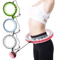 China Smart Detachable Hula Hoop 24 Section Adjustable ABS Silicone Weight Loss Fitness Hoop for sale