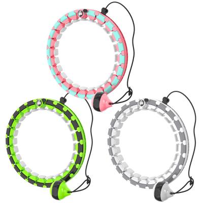 China Smart Hula Hoop 24 Knots Adjustable Weighted Fitness Hoop for Home Gym Exercise for sale