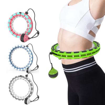 China Unisex Adjustable Weighted Fitness Hoop 24 Section Smart Hula Hoop for Waist Slimming for sale