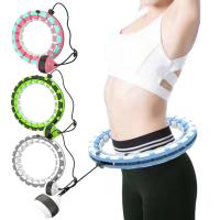 China Smart Adjustable Weighted Fitness Hoop 24 Sections ABS Silicone for Waist Slimming for sale