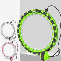 China Smart Adjustable Weighted Fitness Hoop 24 Sections ABS Silicone for Waist Slimming for sale
