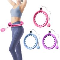 China Adjustable Weighted Smart Hula Hoop 24 Sections ABS PVC Fitness Hoop with Ball for sale
