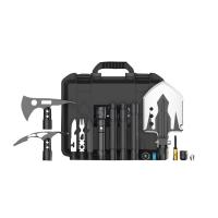 China Multifunctional Survival Tool Set 3CR13 Stainless Steel Shovel Aluminum Alloy Handle 10pc for sale